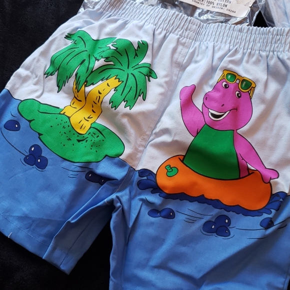Lyons group | Swim | Barney Dinosaur New Vintage Stock Swim Trunks ...